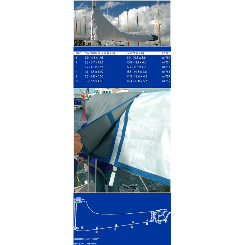 Blue Performance Sail Cover 4