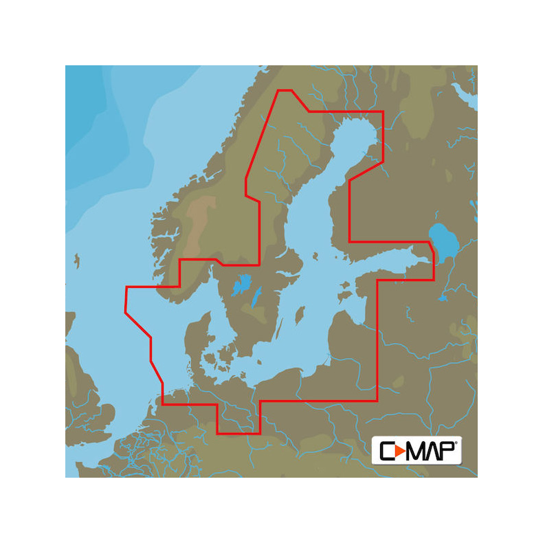 C-Map D299 Max 4-D, Danmark til Raymarine