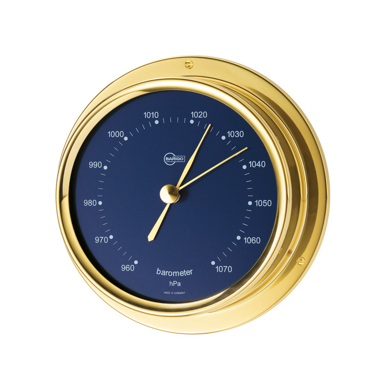 Barigo regatta barometer navy ø100/120mm messing